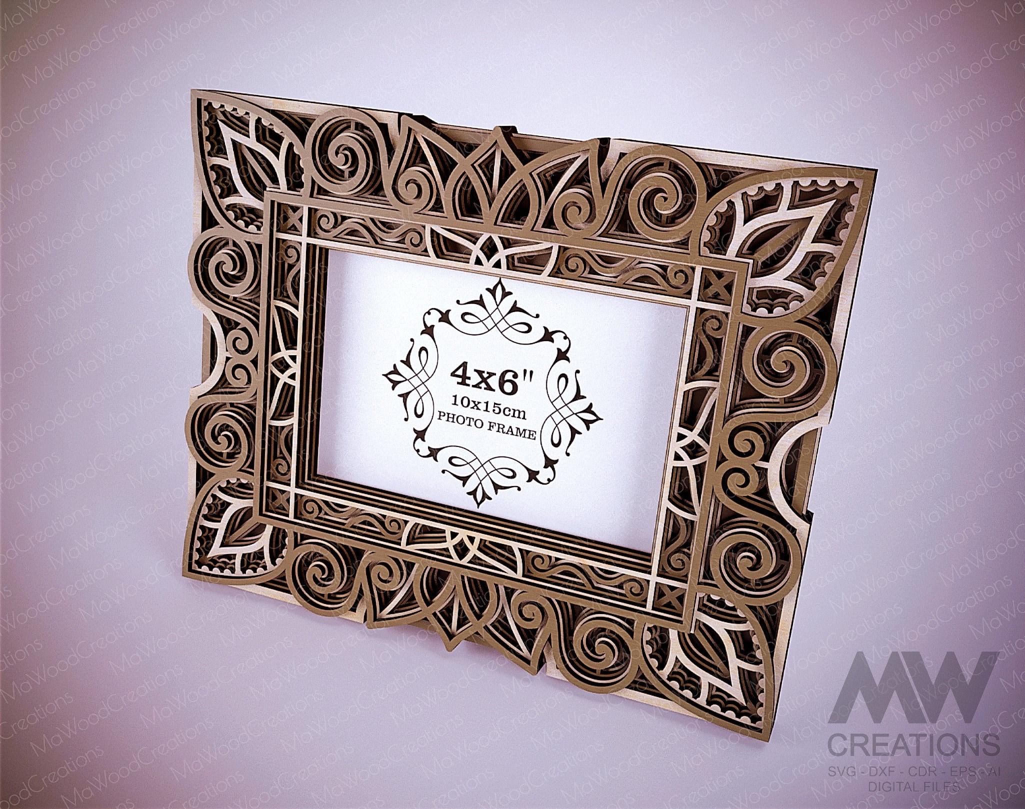 Multilayer Laser Cut Frame SVG DXF 4x6 Photo Frame Svg Laser - Etsy UK