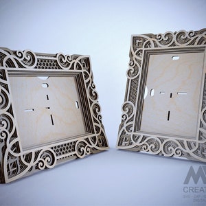 Laser Cut Frame SVG DXF, Multilayer Frame Svg, 5x7 Picture Frame Svg ...