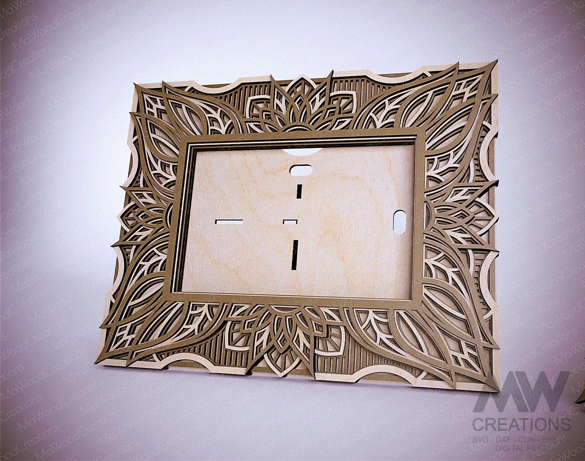 4x6 Picture Frame Laser Cut Files, Layered Frame SVG DXF, Multilayer ...