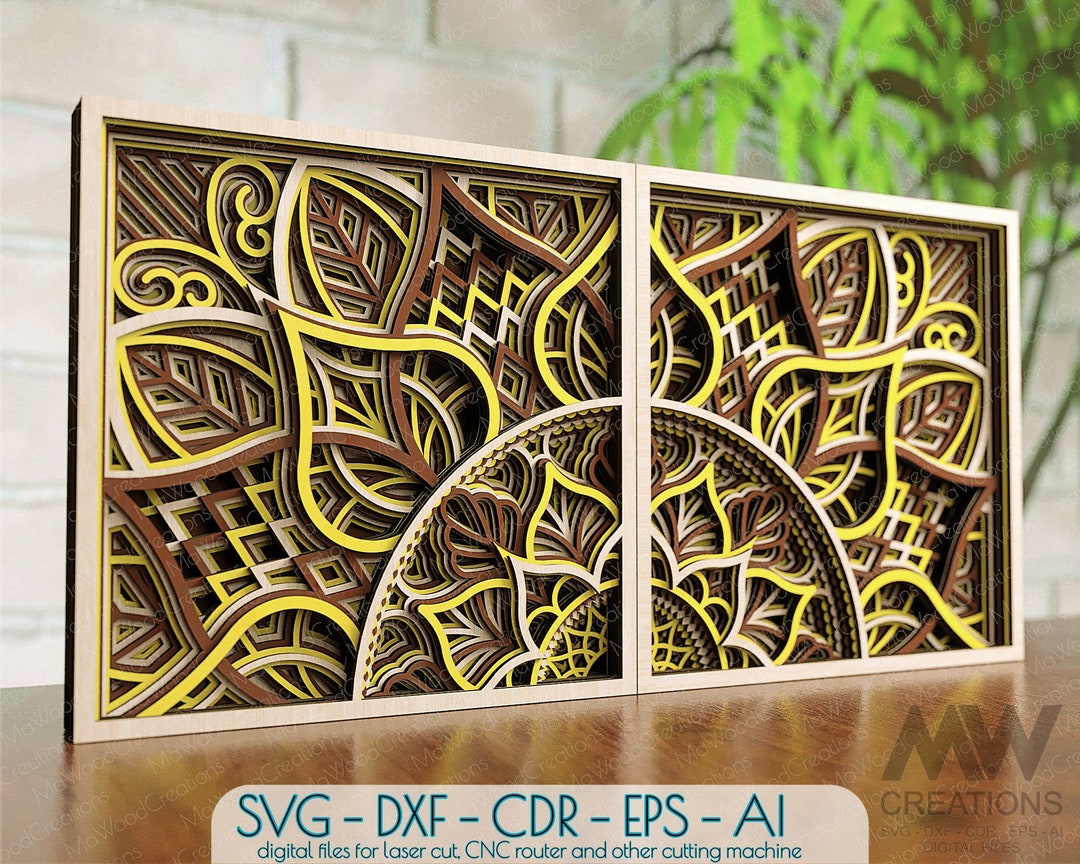 3D SVG Layered Mandala, Laser Cut Mandala SVG File, Multi Layer Mandala ...