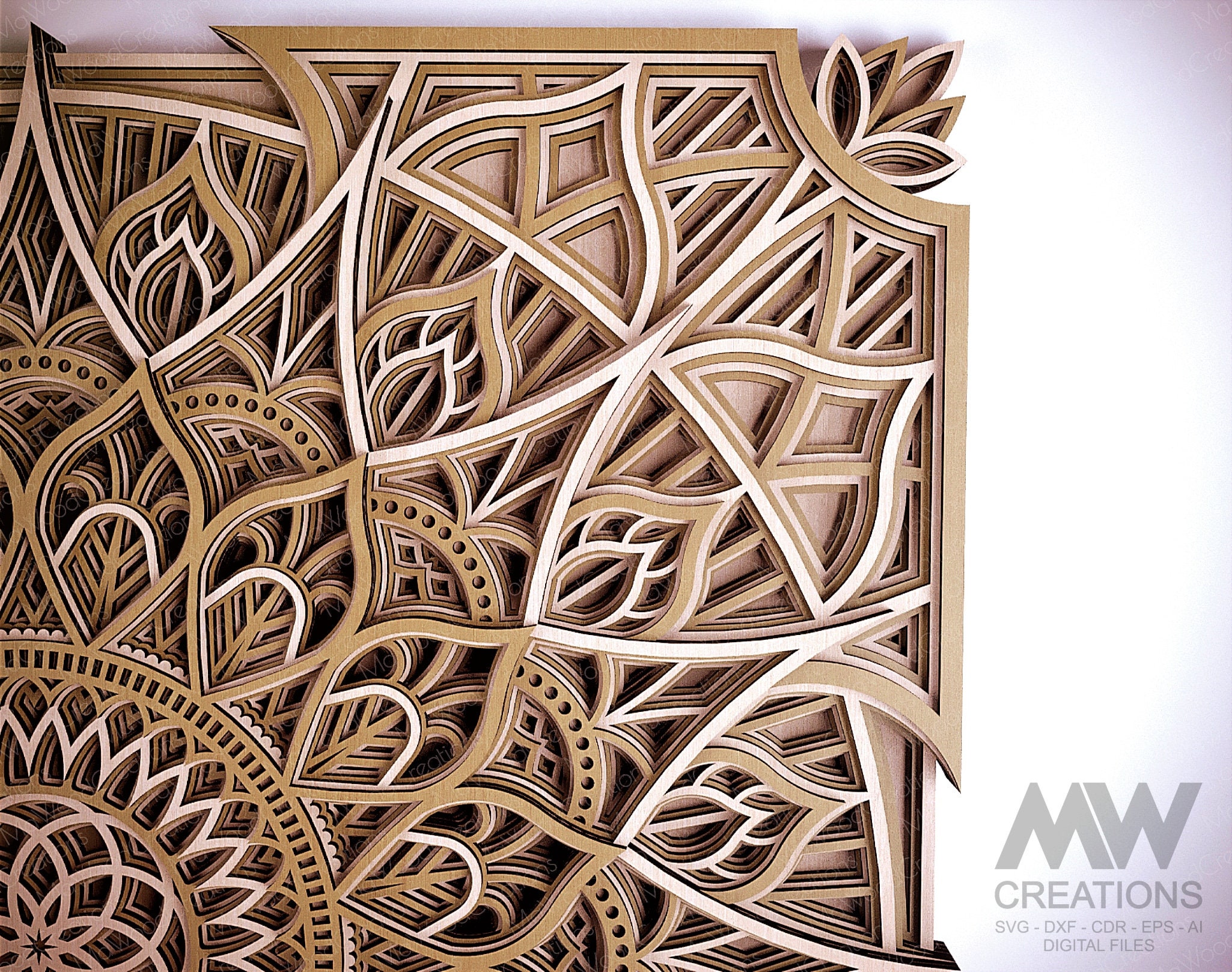 Laser Cut Multi-layer Mandala Svg Dxf Sacred Geometry - Etsy