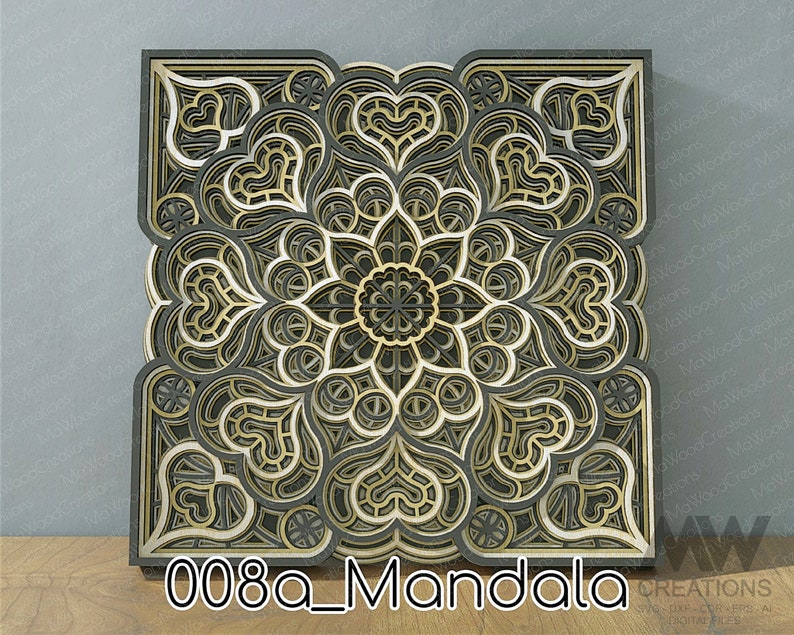 10x10 Mandala Bundle Vol.2, 3D Layered Mandala SVG Bundle, Multi-layer ...