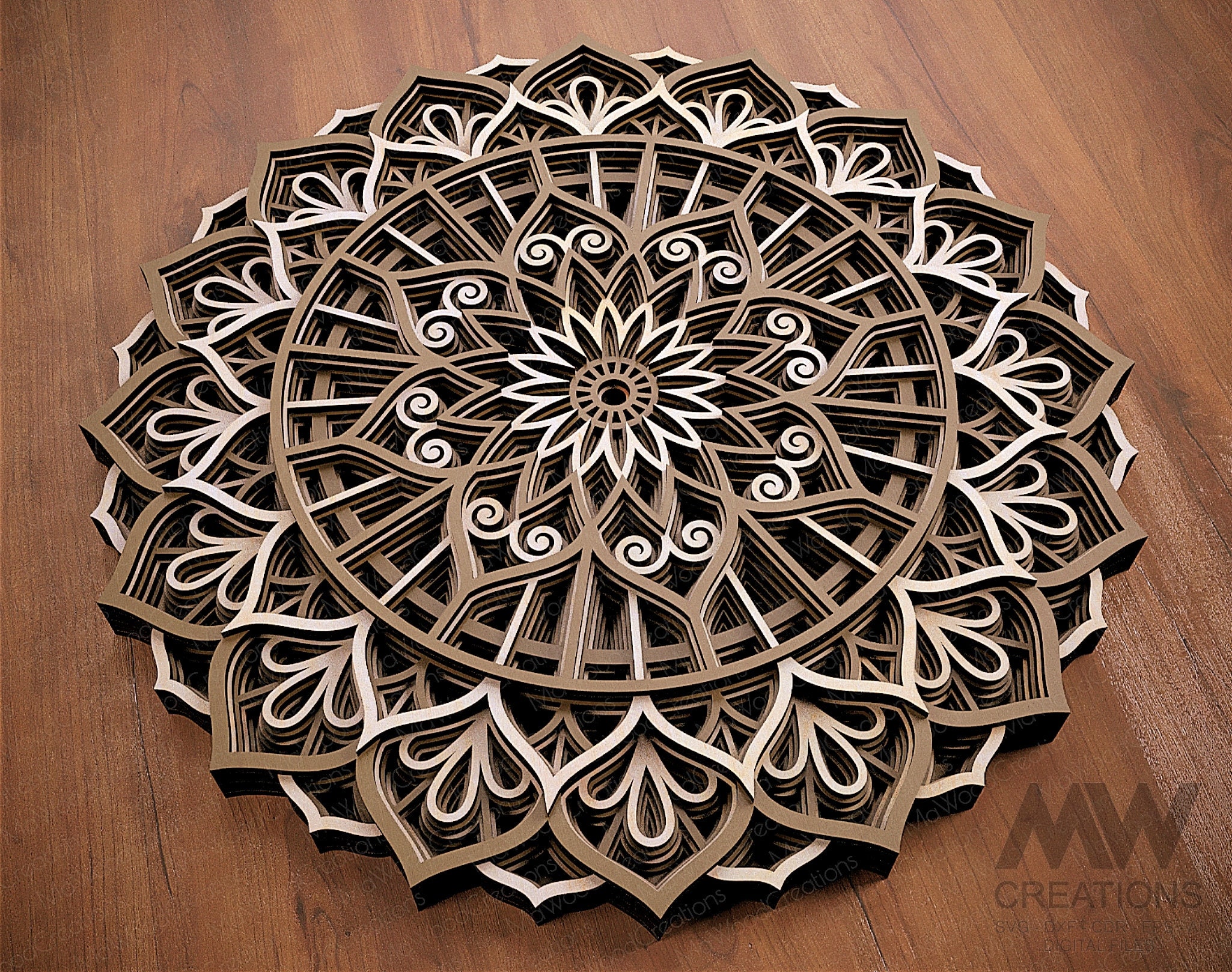 Multi Layer Mandala SVG Dxf 3D SVG Mandala Cricut Mandala - Etsy