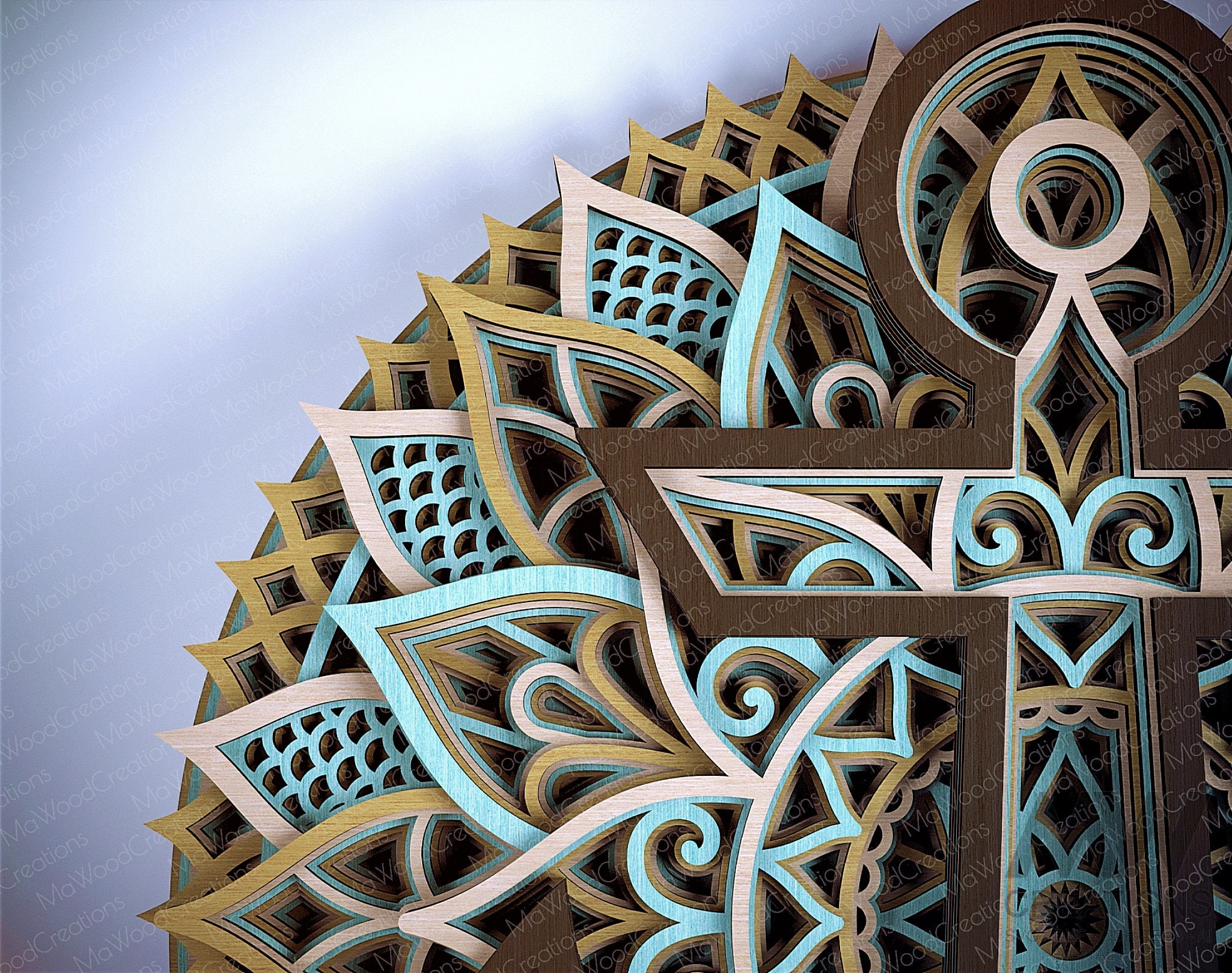 Anchor Multilayer SVG Dxf 3D SVG Anchor Mandala Cricut - Etsy