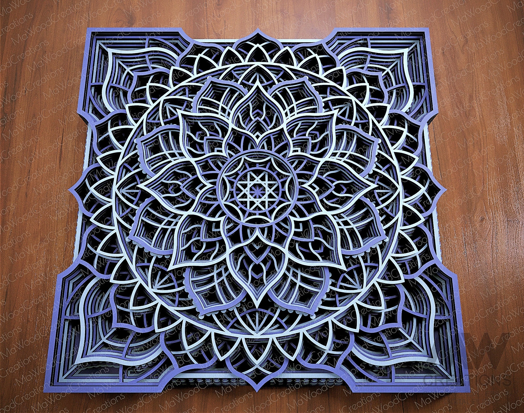 Laser Cut Mandala SVG Dxf Multi Layer Mandala Cutiing File - Etsy
