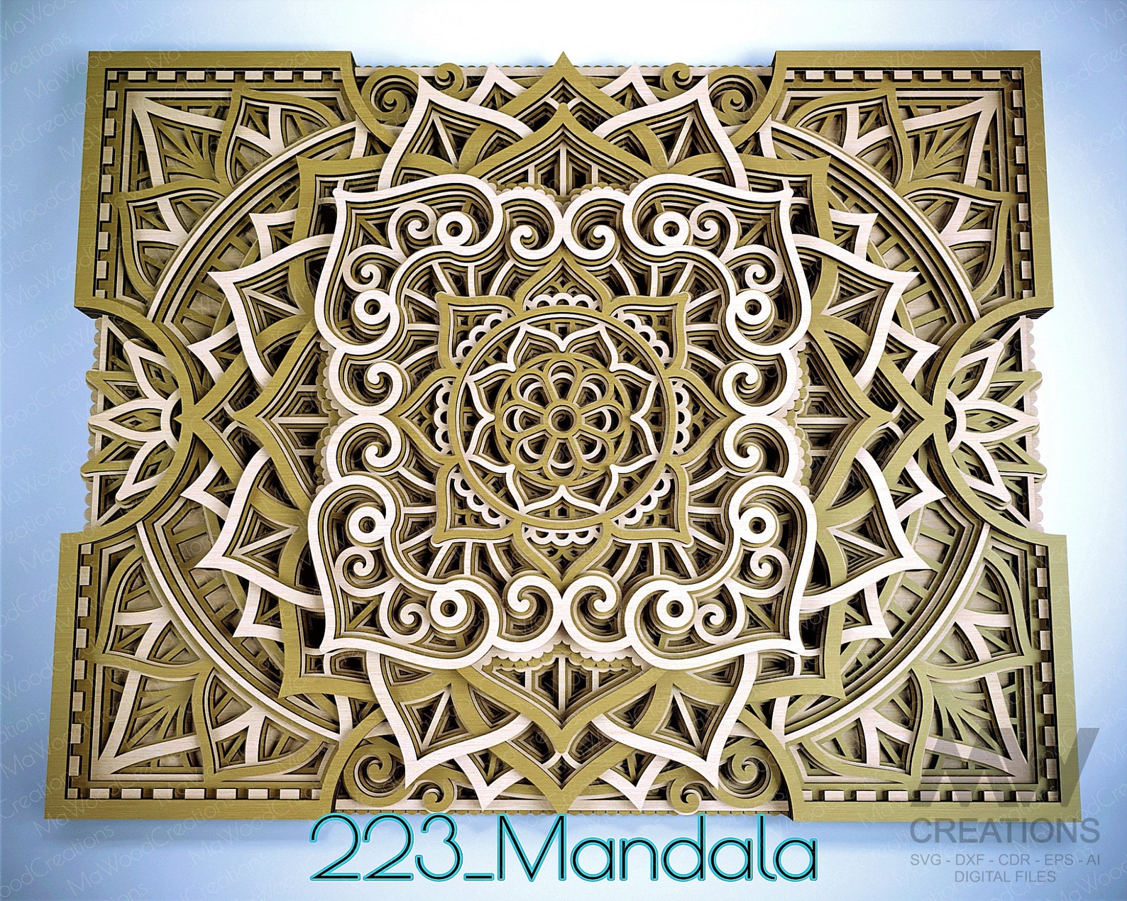 Layered Mandala Bundle SVG DXF, Multi-layer Mandala Bundle, Laser Cut ...