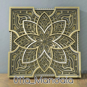 10x10 Mandala Bundle Vol.3, 3D Layered Mandala SVG Bundle, Multi-layer ...