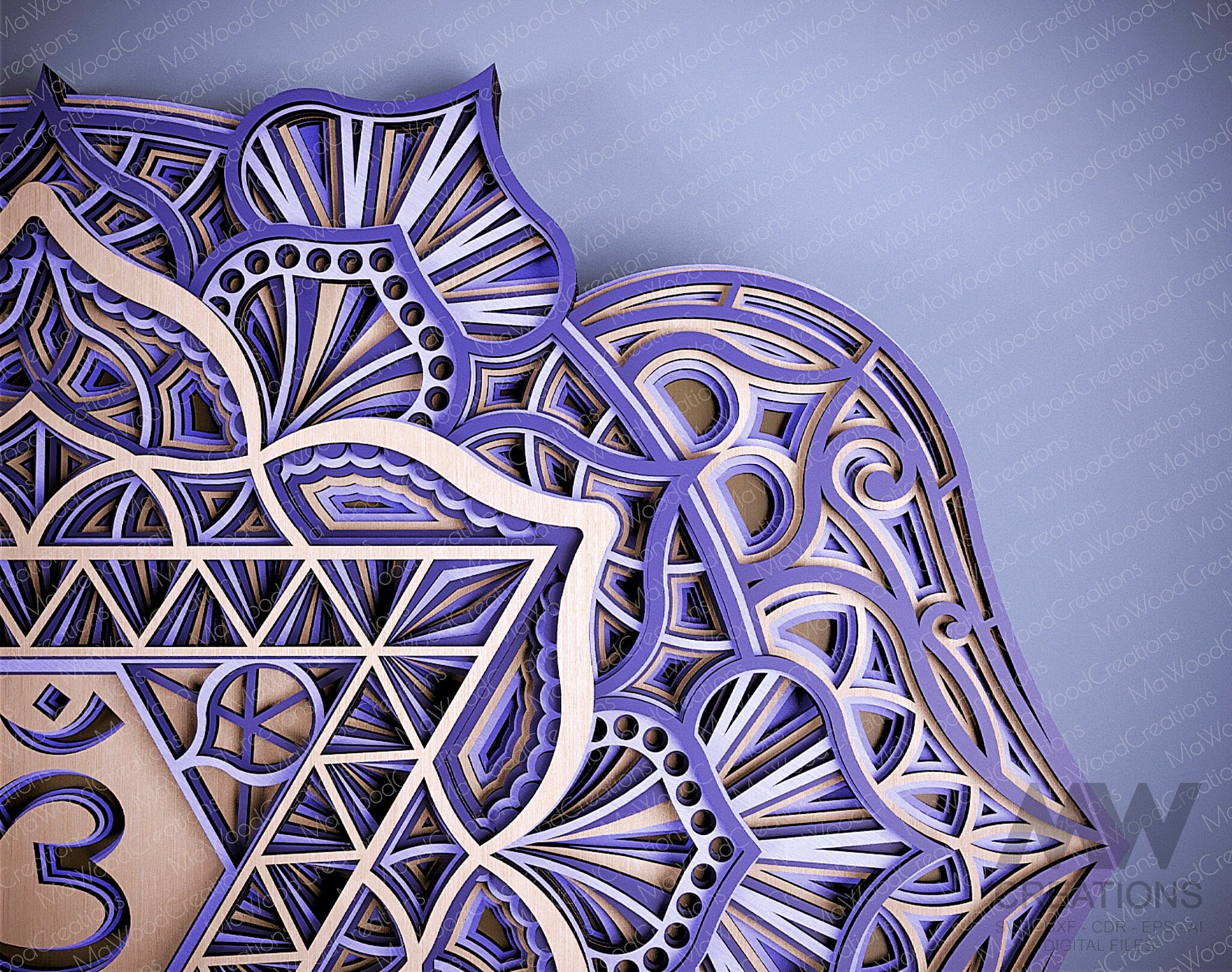 Third Eye Mandala SVG DXF Ajna Mandala Laser Cut Chakra - Etsy