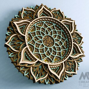 Multi Layer Mandala Dxf Svg for Laser Cut, 3d Layer Mandala SVG, Flower ...