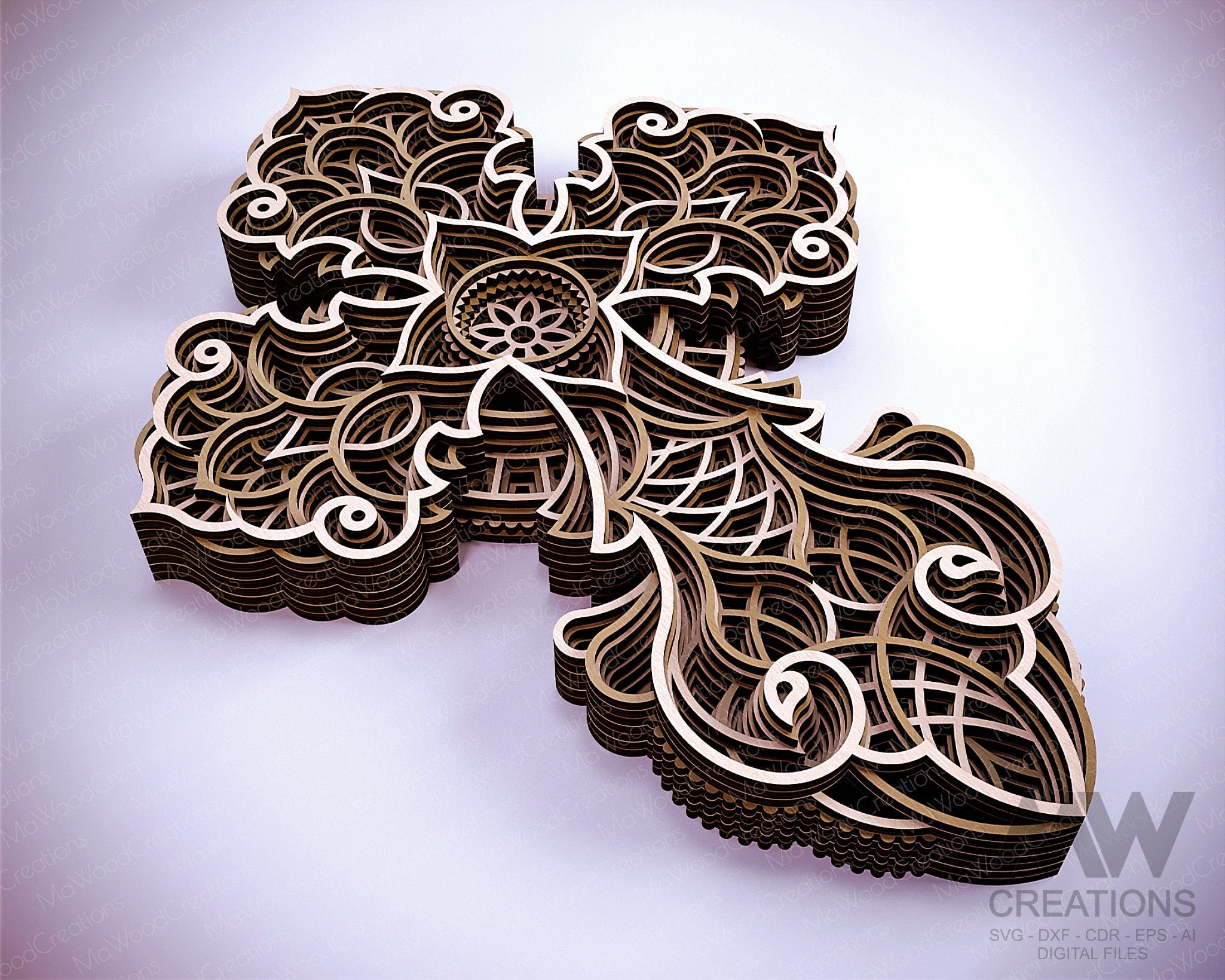 3D Mandala Cross SVG Laser Cut Cross Svg Cricut Cross SVG - Etsy UK