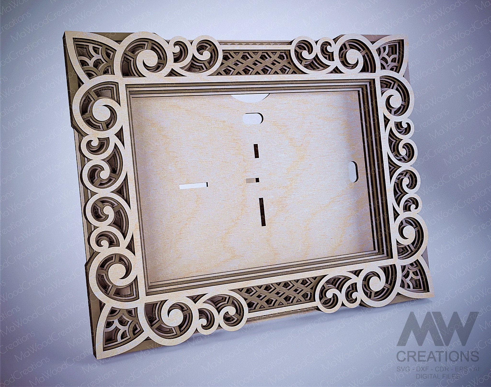 5x7 Picture Frame Laser Cut Files Layered Frame SVG DXF - Etsy