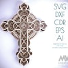 Laser Cut Multilayer Cross Svg Dxf, Christian Cross SVG, Multi Layer ...