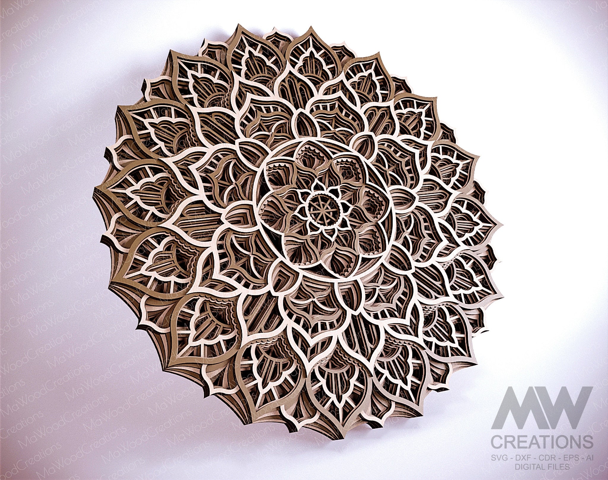 3D SVG Mandala Multi Layer Mandala SVG Dxf Cricut Circular - Etsy