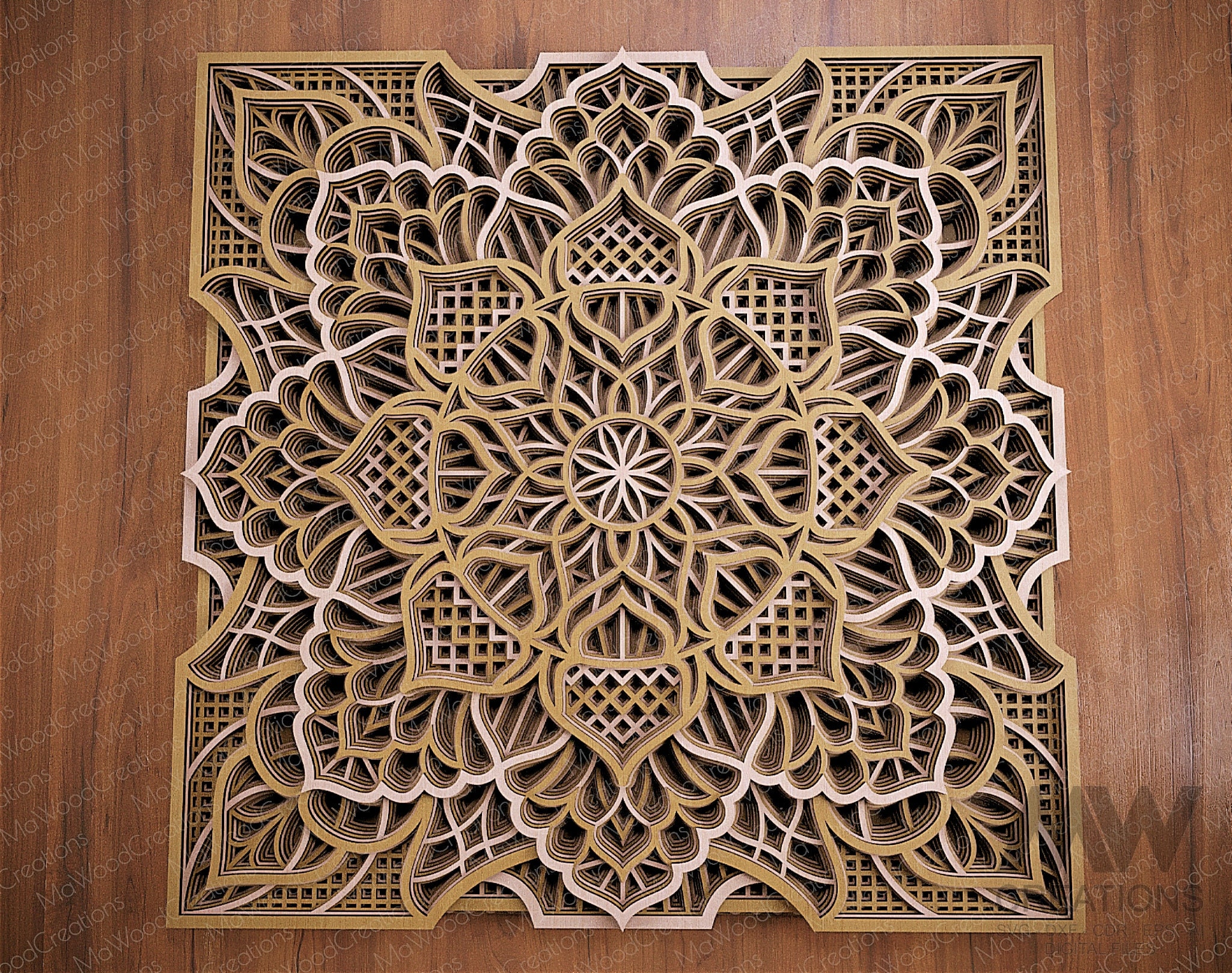 3D Mandala SVG Multi Layer Mandala SVG Dxf Cricut Flower - Etsy