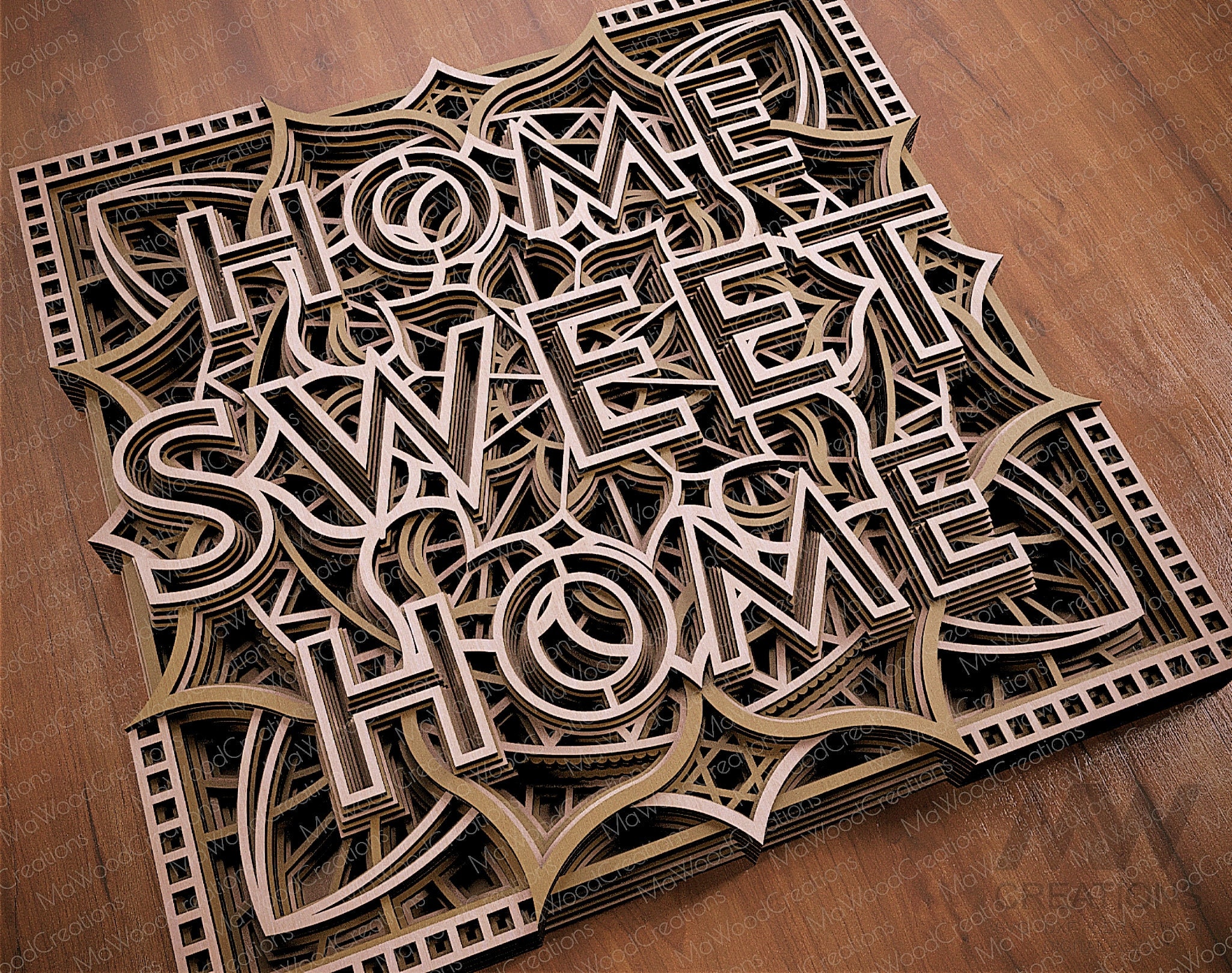Sweet Home Mandala SVG Dxf 3D SVG Sweet Home Cricut Mandala - Etsy