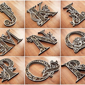 Multilayer Letters Bundle, A-Z Letters SVG Bundle, Laser Cut Letters ...