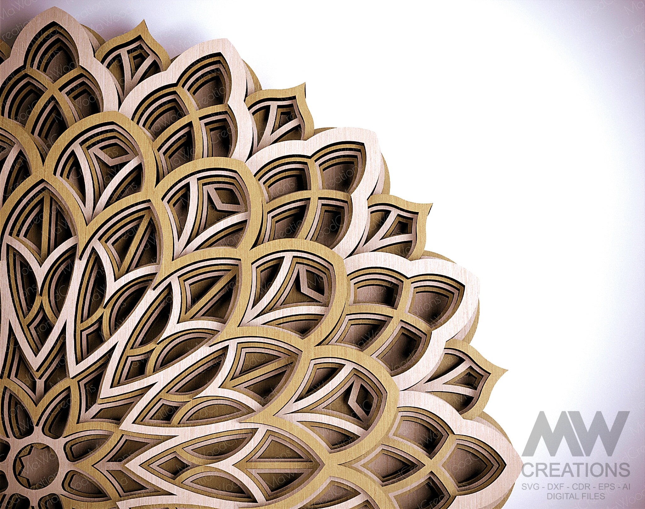 Laser Cut Multi-layer Mandala Svg Dxf Sacred Geometry - Etsy