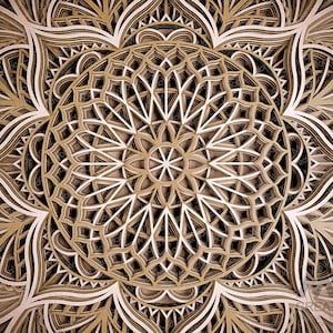 Multi Layer Mandala SVG Dxf, 3D SVG Mandala, Cricut Mandala Svg, Laser ...