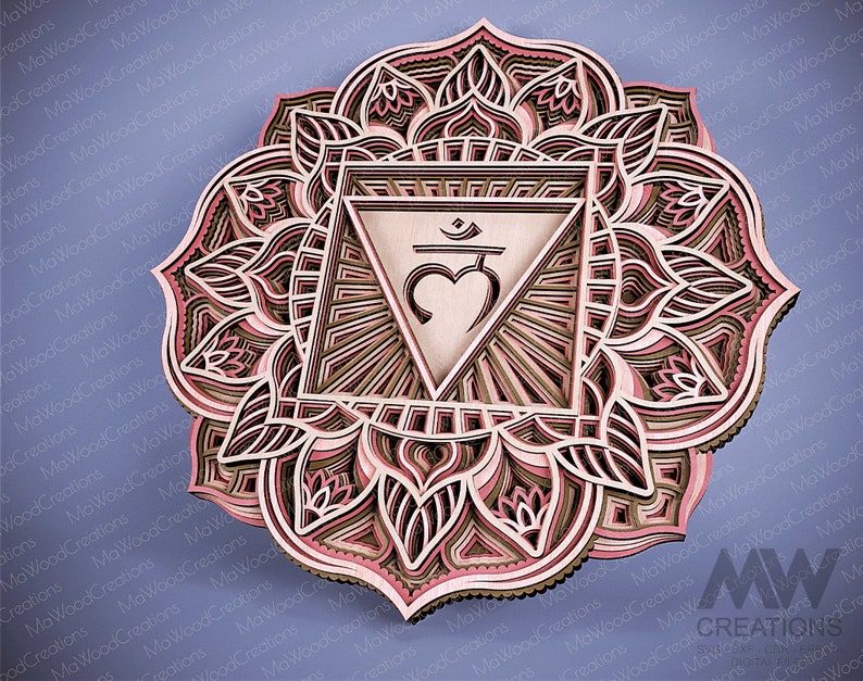 Laser Cut Root Chakra Mandala SVG DXF, Muladhara Chakra, Multi Layer ...