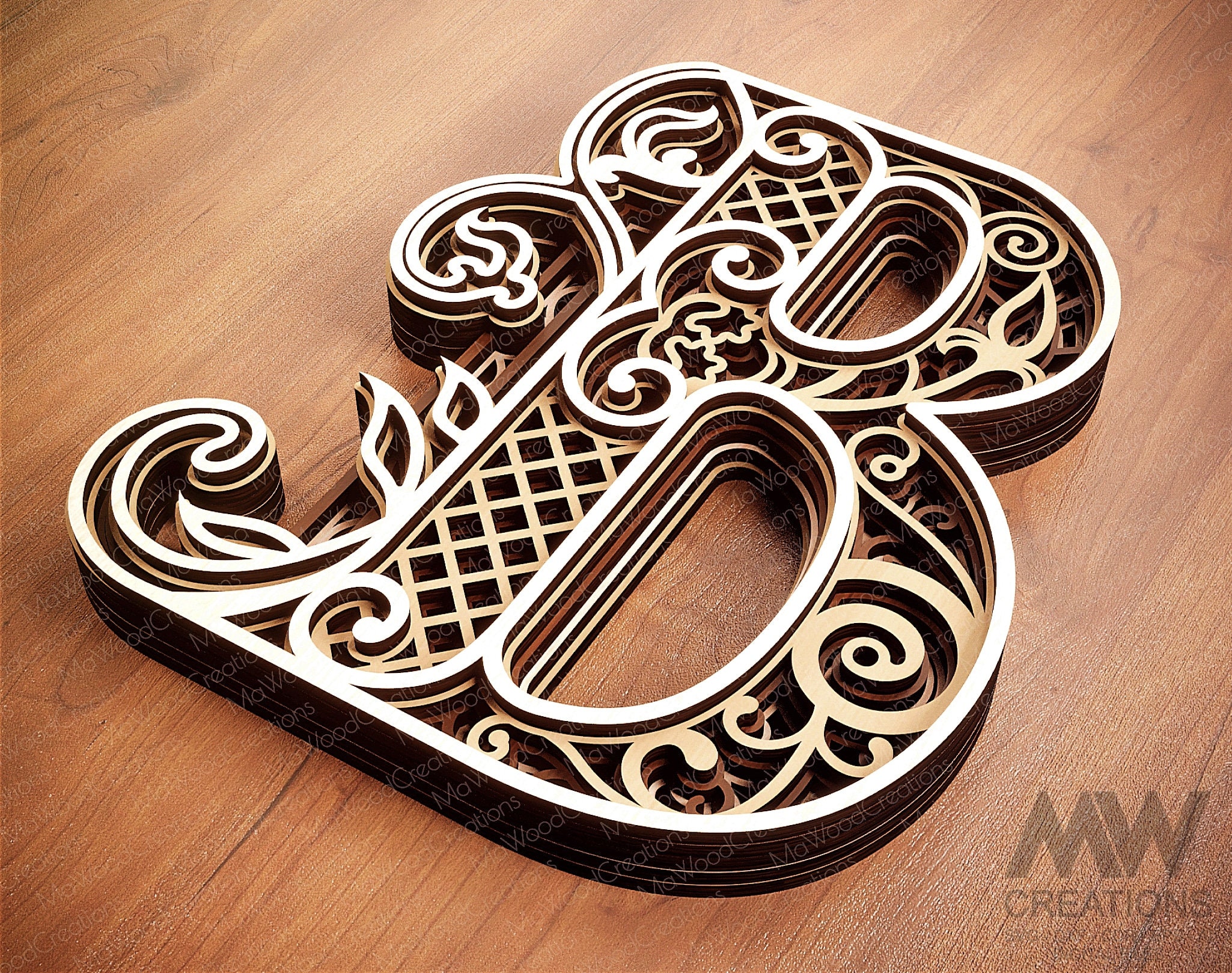 Layered Letter B Layered Letters SVG Multi Layer Letters - Etsy Australia