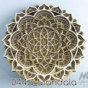 10x10 Mandala Bundle Vol.9, 3D Layered Mandala SVG Bundle, Multi-layer ...