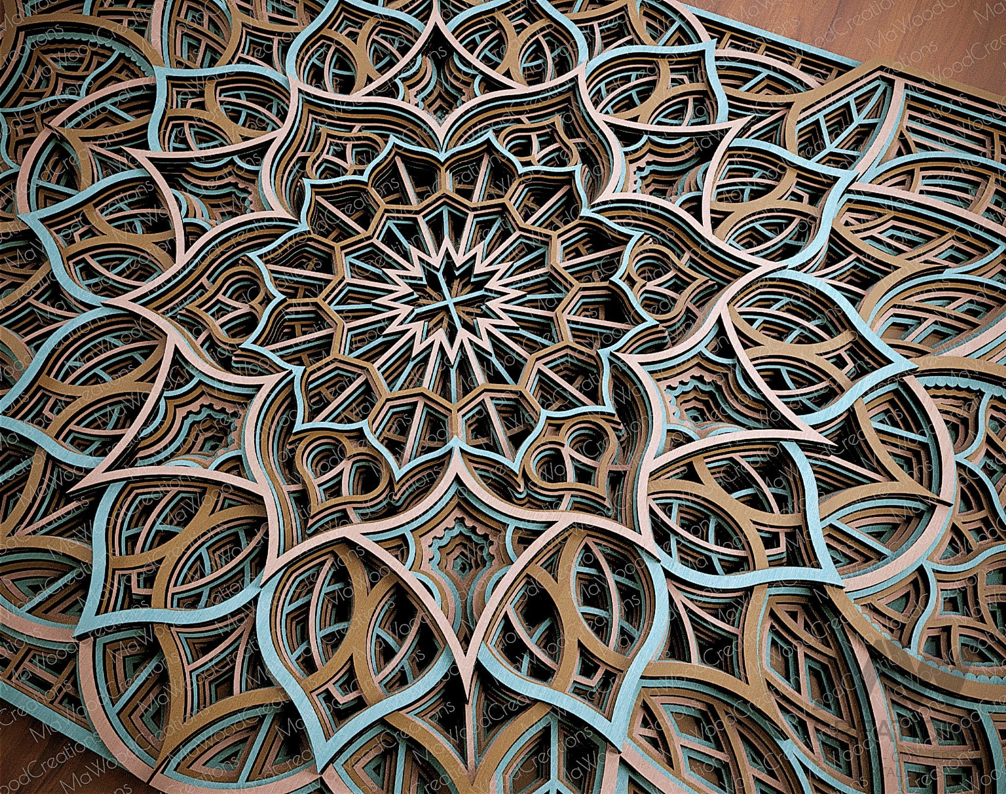 9 Layer Mandala SVG Dxf Cutting Files Multilayer Flower SVG - Etsy UK