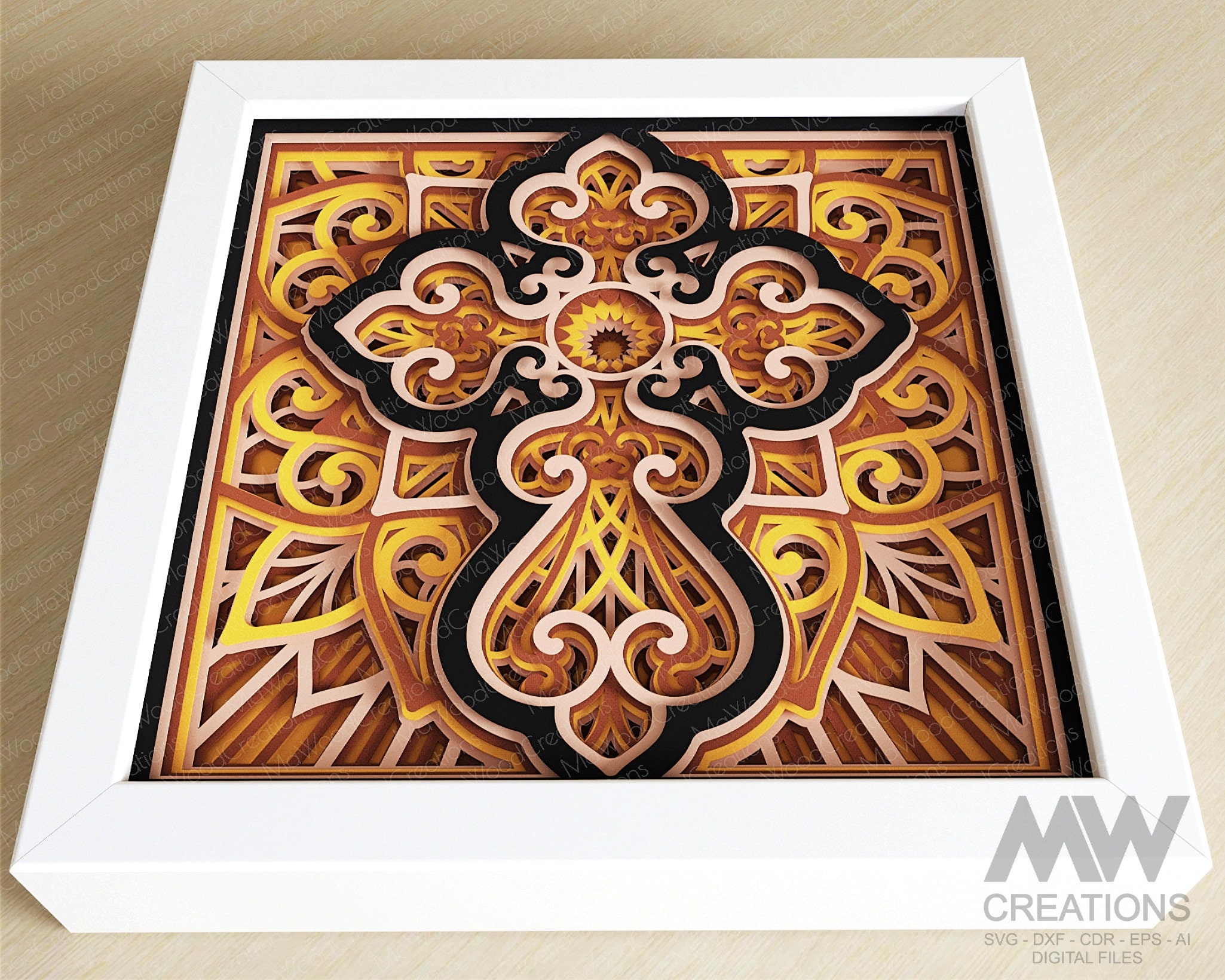 Multilayer Cross SVG Dxf Cricut Cross Svg Shadow Box Cross - Etsy