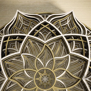 Layered Mandala SVG Dxf, 3D SVG Mandala, Laser Cut Mandala Layered ...