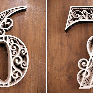 Layered Numbers Bundle, 0-9 Numbers SVG Bundle, 3d Numbers SVG Dxf ...