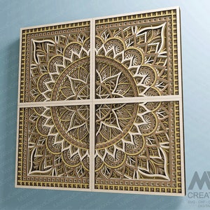 3D Mandala SVG, Laser Cut Mandala SVG DXF, Modular Mandala Svg ...