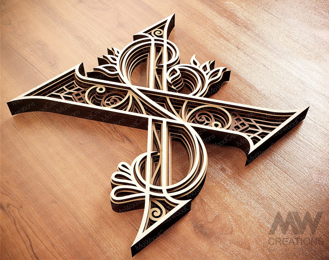 Layered Letter X Layered Letters SVG Multi Layer Letters - Etsy