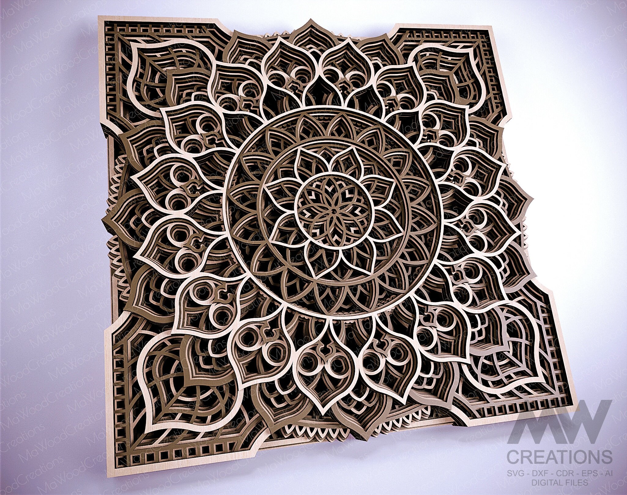 Multi-layer Mandala Svg Dxf Laser Cut Mandala Mandala SVG - Etsy