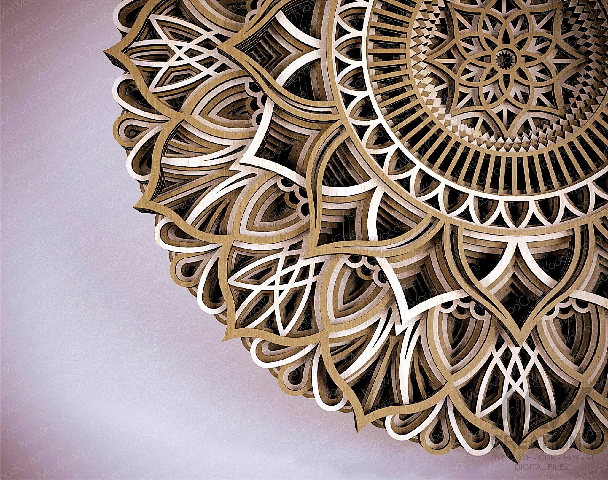 3D SVG Mandala Multi Layer Mandala SVG Dxf Cricut Сircular - Etsy