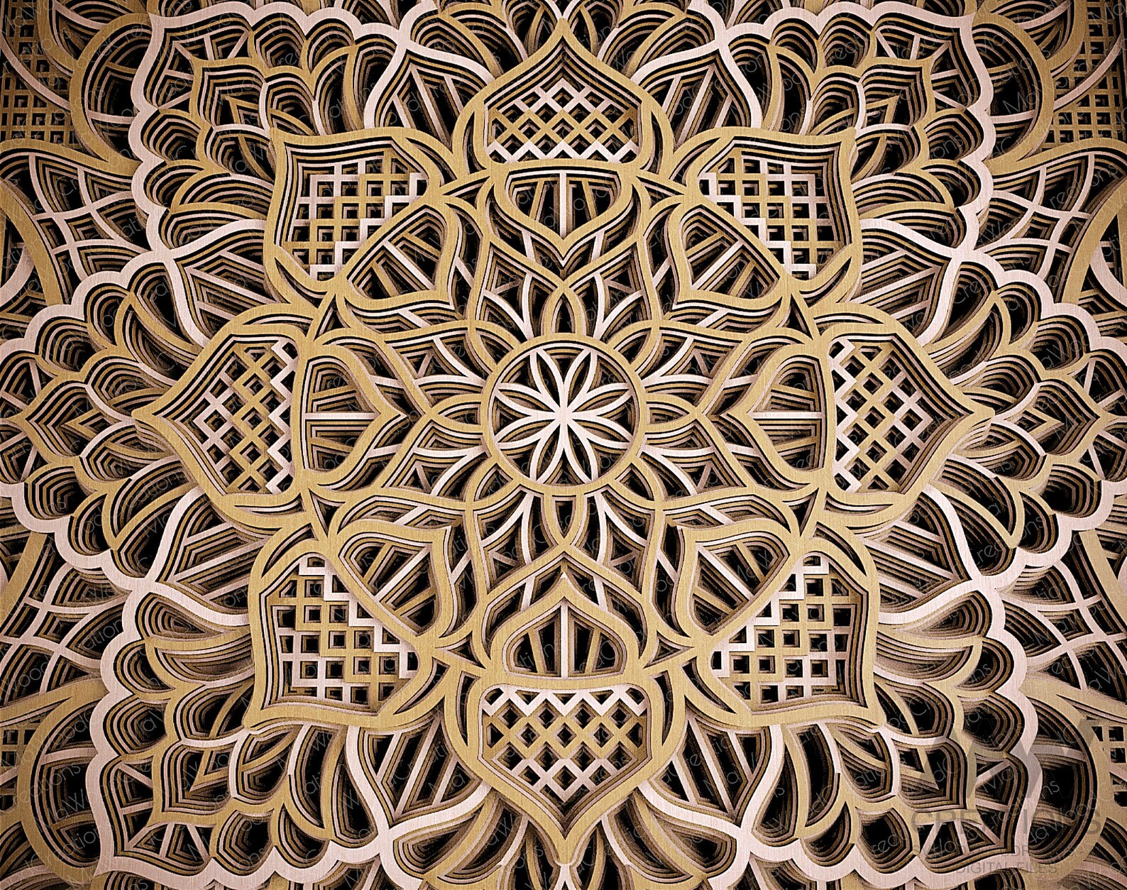 3D Mandala SVG Multi Layer Mandala SVG Dxf Cricut Flower - Etsy