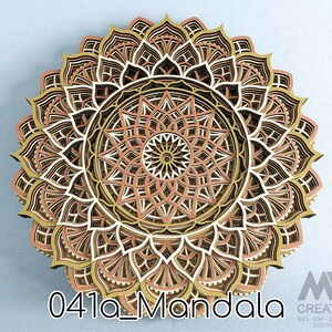 10x10 Mandala Bundle Vol.9, 3D Layered Mandala SVG Bundle, Multi-layer ...