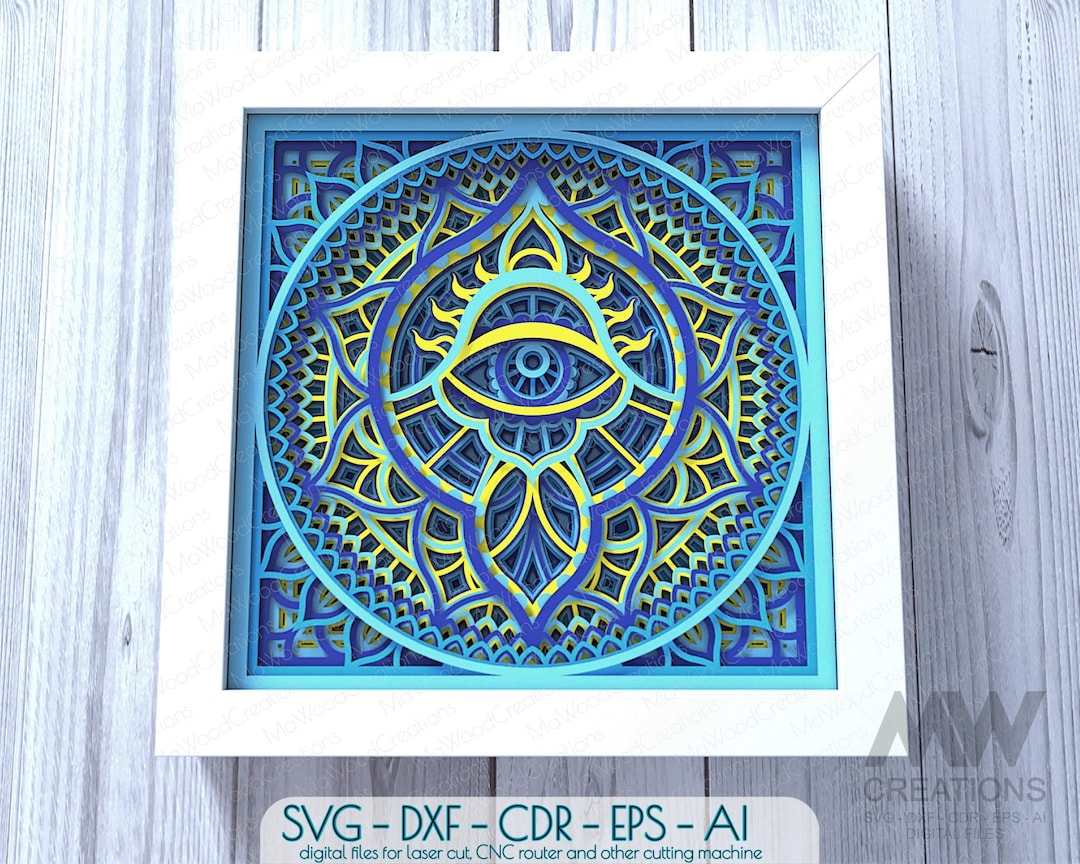 3D Seeing Eye SVG, Layered Eye of Providence, Evil Eye SVG, Layered Eye ...