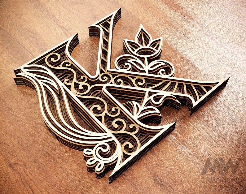 Layered Letter K Layered Letters SVG Multi Layer Letters - Etsy