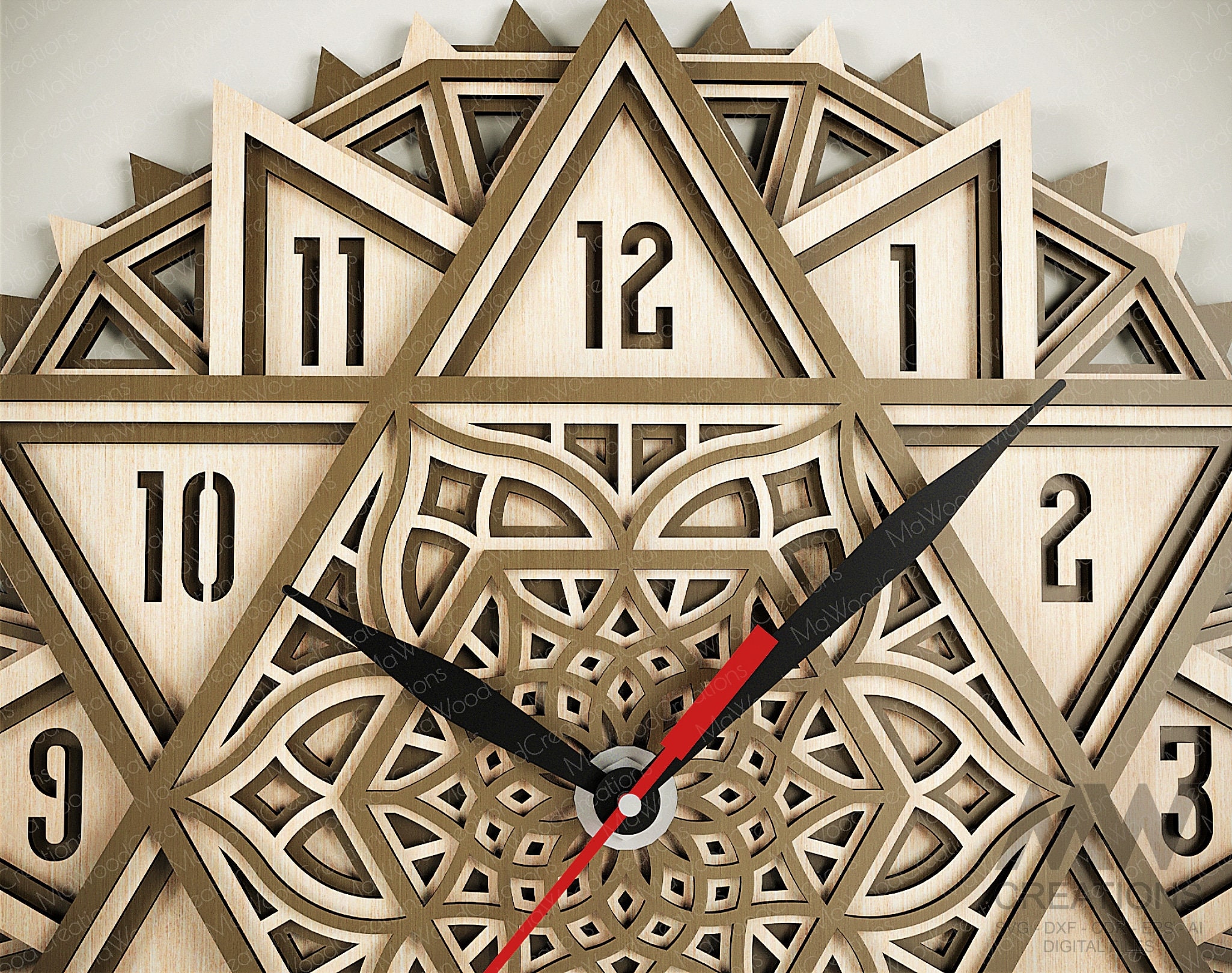 Multi Layer Clock Svg Mandala Clock SVG Dxf Laser Cut Clock - Etsy Canada