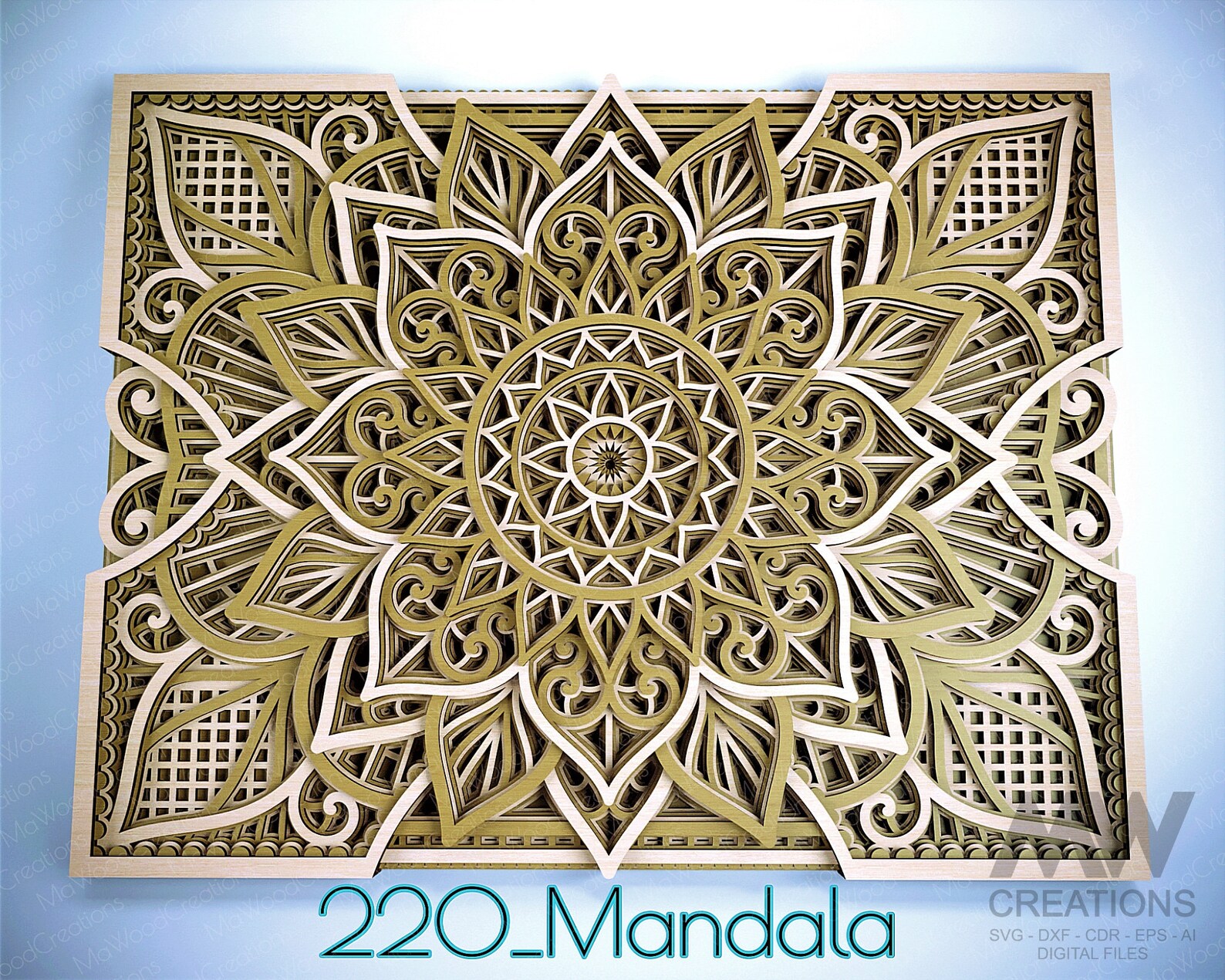 Layered Mandala Bundle SVG DXF, Multi-layer Mandala Bundle, Laser Cut ...