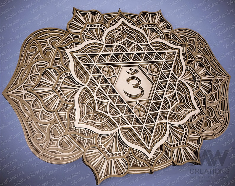 Third Eye Mandala SVG DXF Ajna Mandala Laser Cut Chakra - Etsy