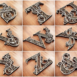Multilayer Letters Bundle, A-Z Letters SVG Bundle, Laser Cut Letters ...