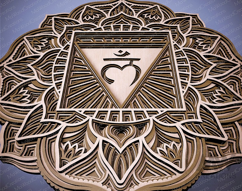 Laser Cut Root Chakra Mandala SVG DXF Muladhara Chakra Multi - Etsy