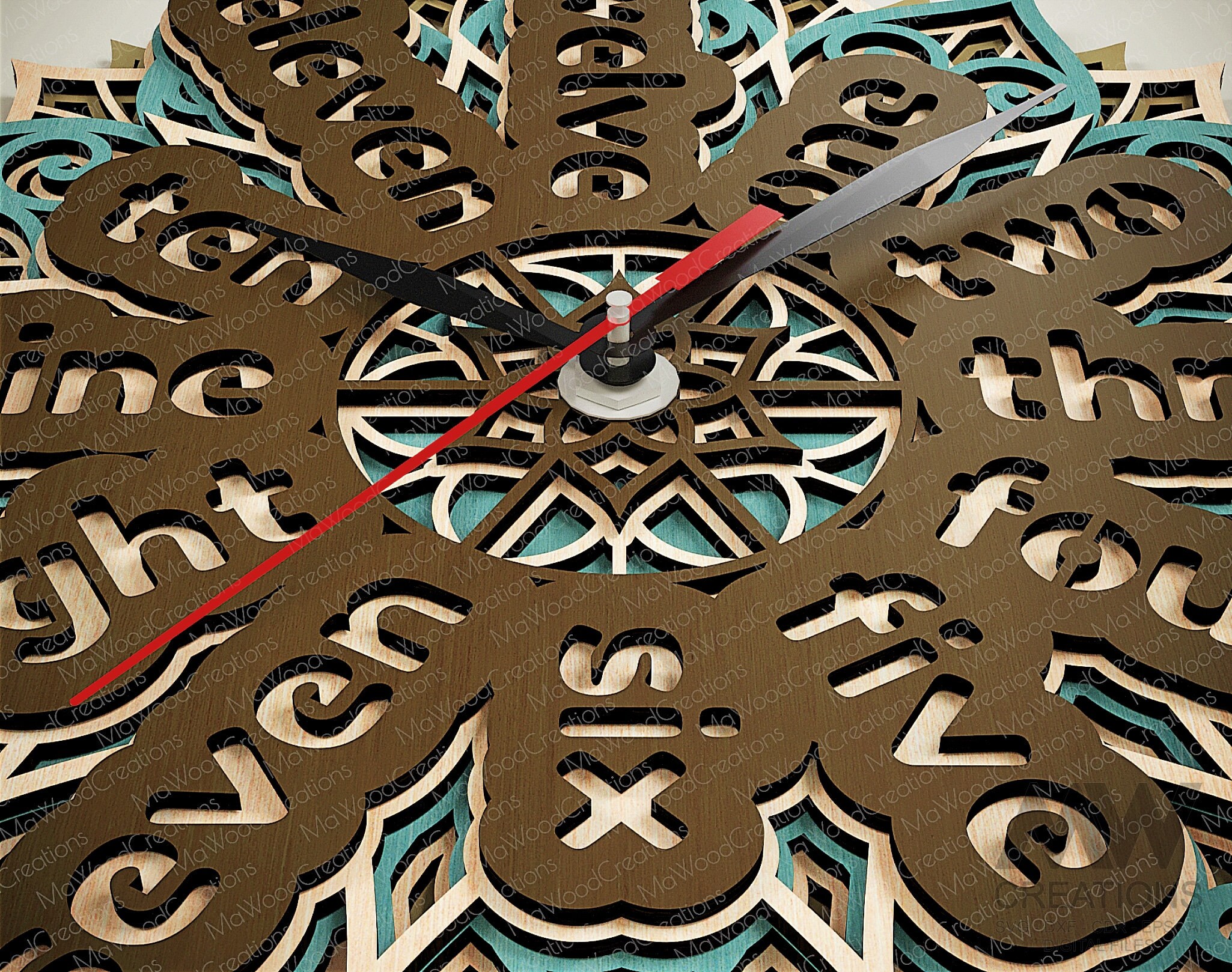 Laser Cut Clock SVG Dxf Layered Mandala Clock Svg 3d Svg - Etsy
