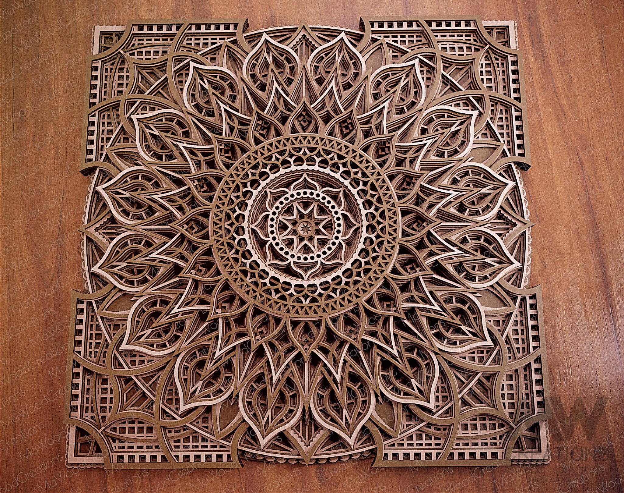 3D SVG Mandala Multi Layer Mandala SVG Dxf Cricut Circular - Etsy