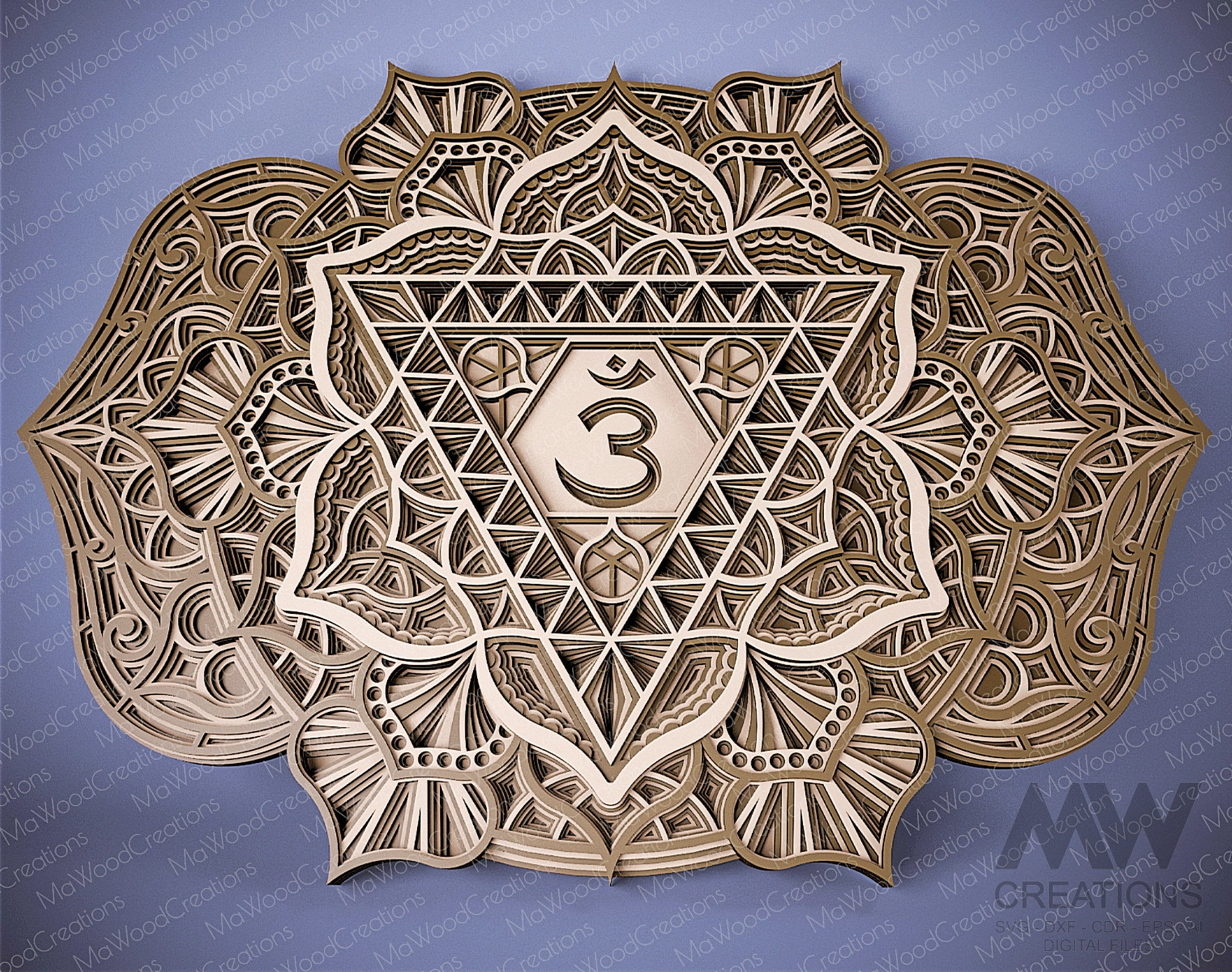 Third Eye Mandala SVG DXF Ajna Mandala Laser Cut Chakra - Etsy