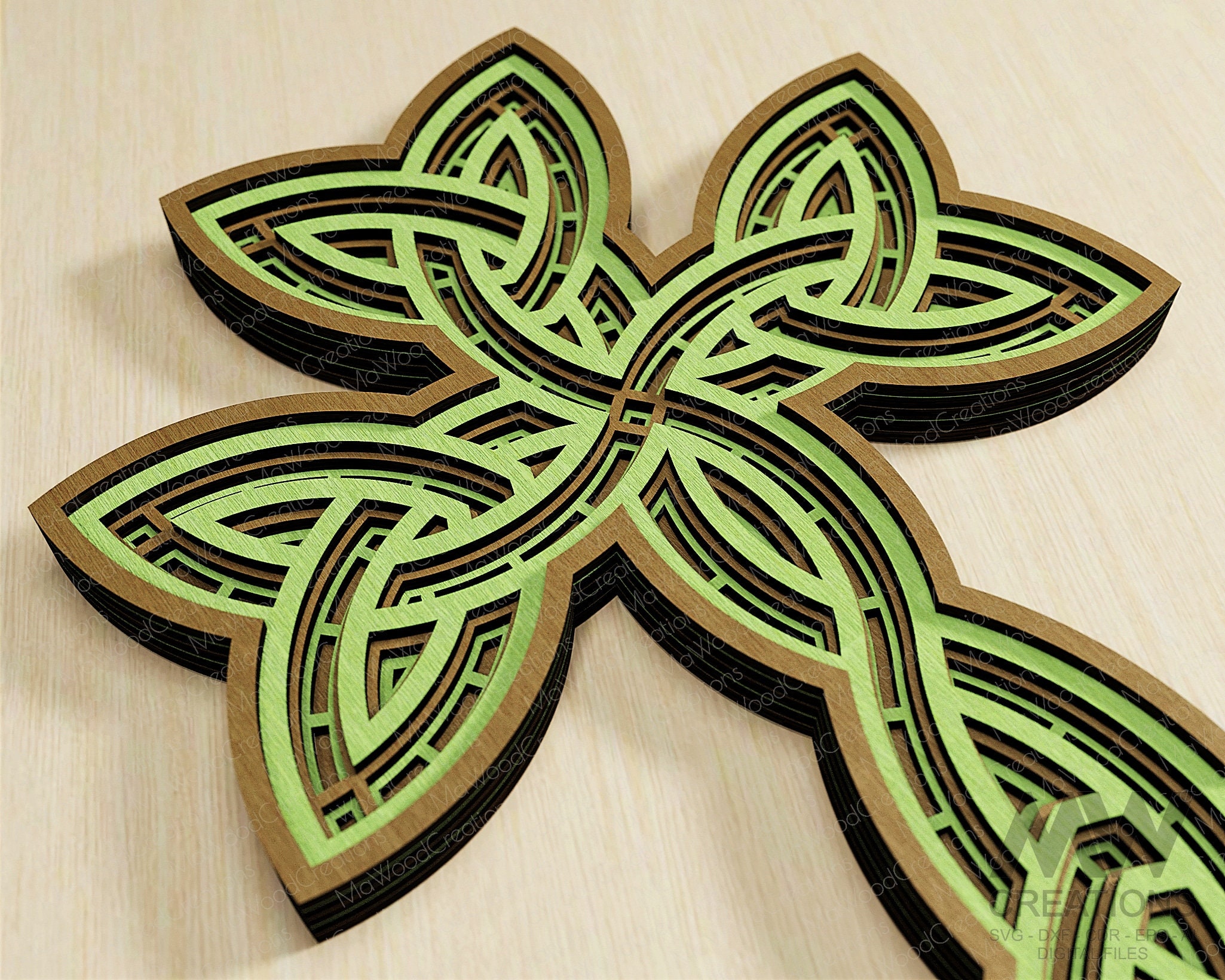 3d Layer Cross Svg Laser Cut Celtic Knot SVG Cricut Cross - Etsy