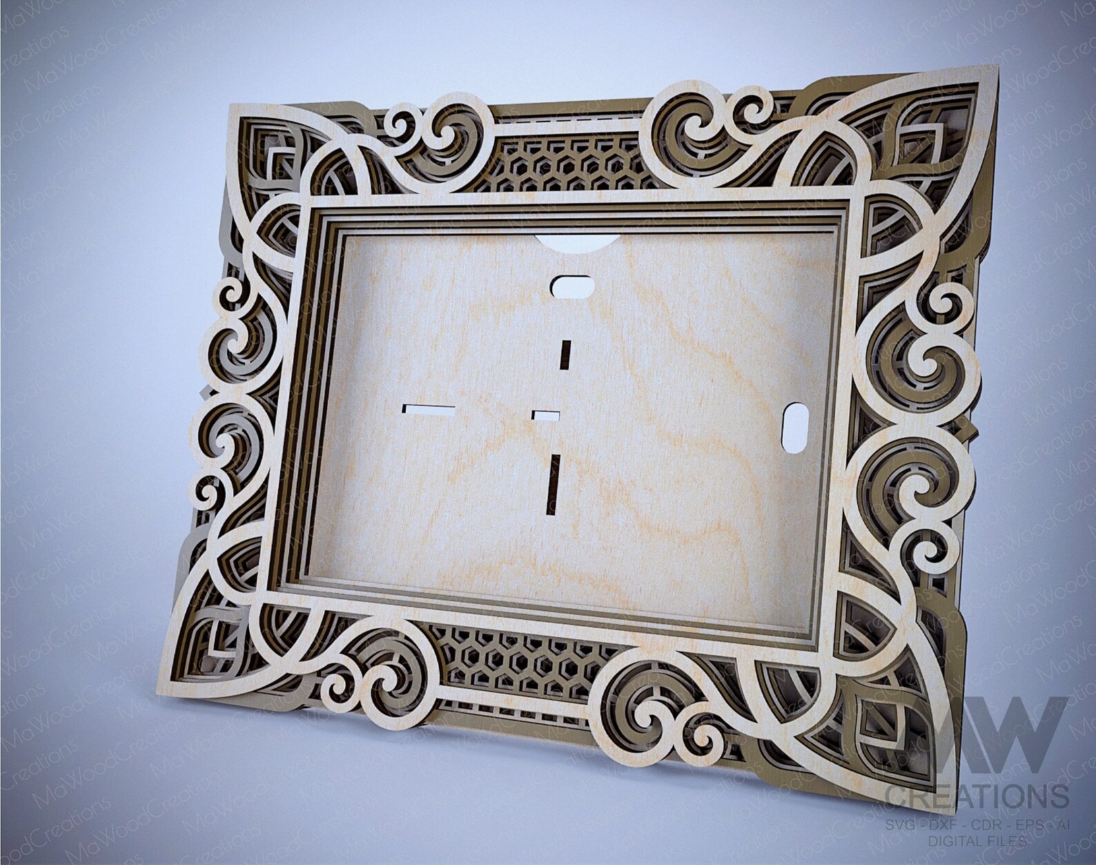Laser Cut Frame SVG DXF, Multilayer Frame Svg, 5x7 Picture Frame Svg ...