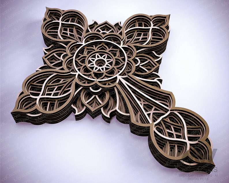 Multilayer Cross Laser Cut Cross Svg Dxf Stacked Wooden - Etsy
