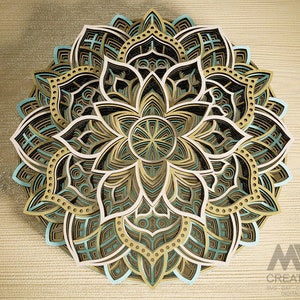 Multi Layer Laser Cut Mandala SVG, Layered Mandala Svg, Flower Mandala ...