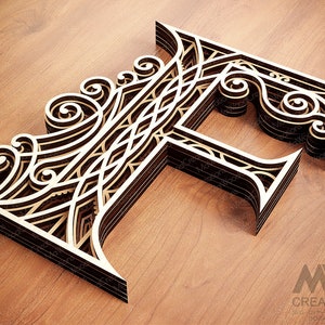 Layered Letter F, Layered Letters SVG, Multi Layer Letters, Letters SVG ...